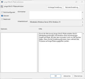 Remove Path length limit of 260 characters with Windows 10 / 11 260
