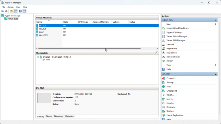 Windows Server 2025 - Part 2 (Hyper-V) - Hybrid Infrastructure and Cloud Architecture