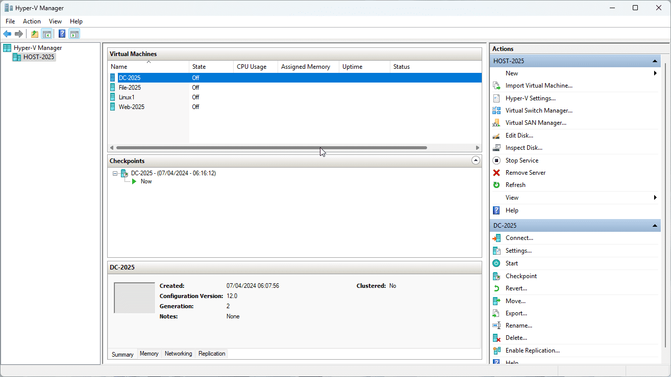 Windows Server 2025 Part 2 Hyper V Hybrid Infrastructure And