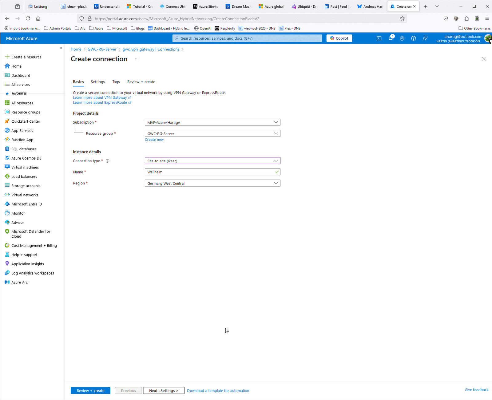 Connect Ubiquiti UniFi UDM to Azure VPN - Hybrid Infrastructure and ...